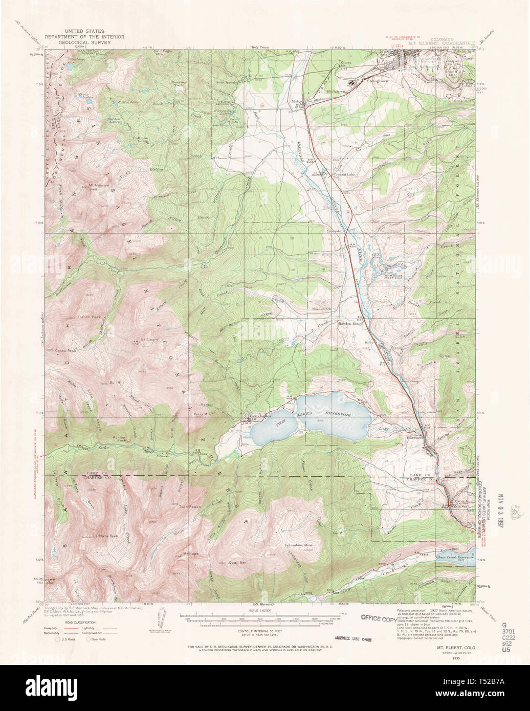 Map of elbert hi-res stock photography and images - Alamy