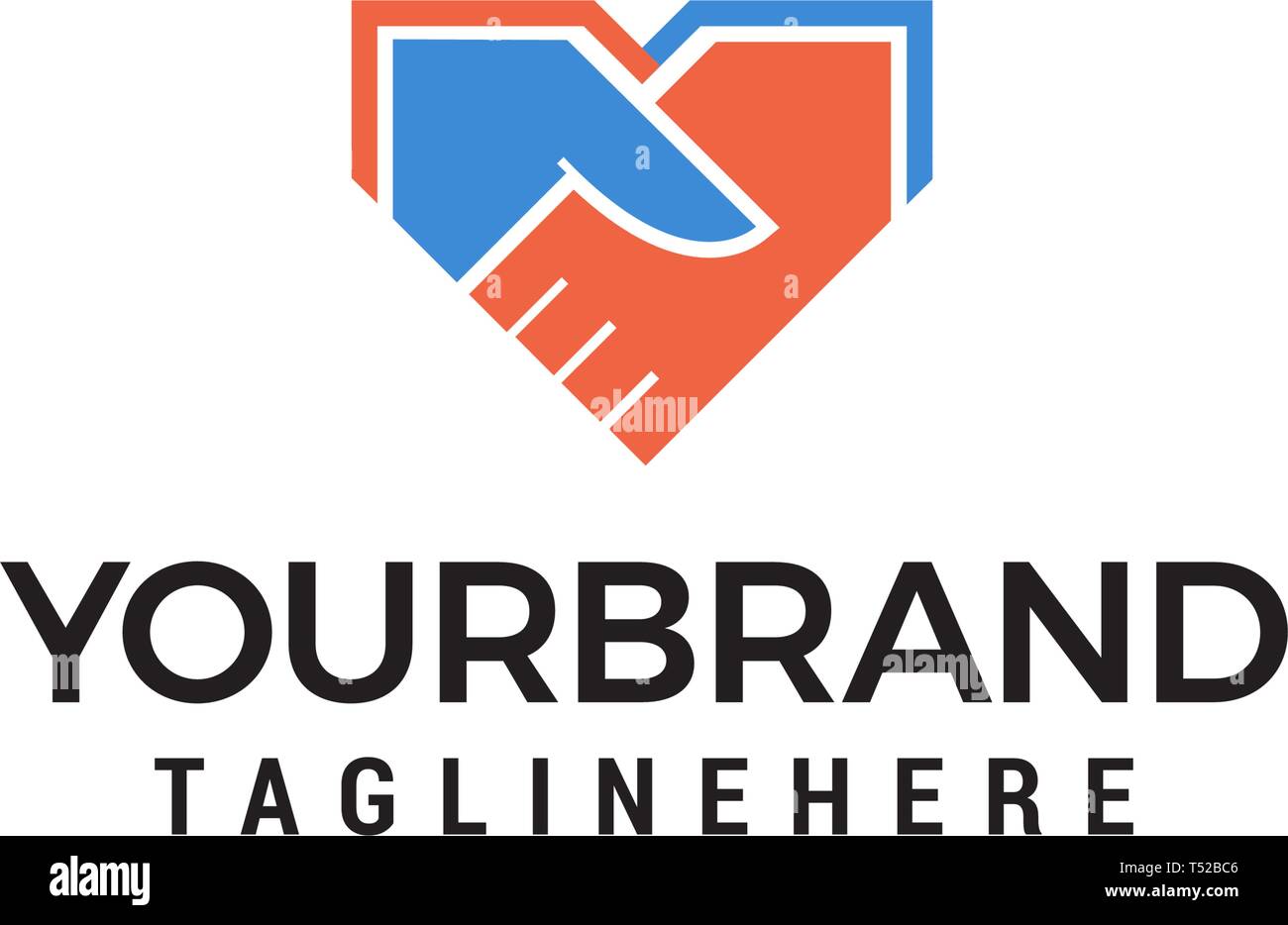 shake hand logo design concept template vector Stock Vector Image & Art ...