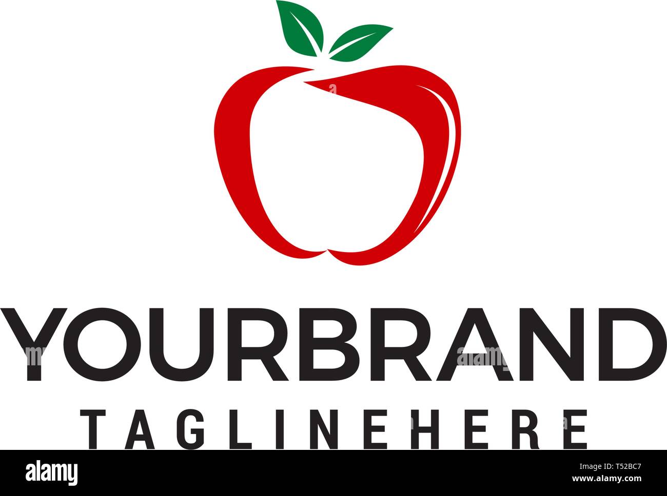 Apple fruit logo design concept template vector Stock Vector Image ...