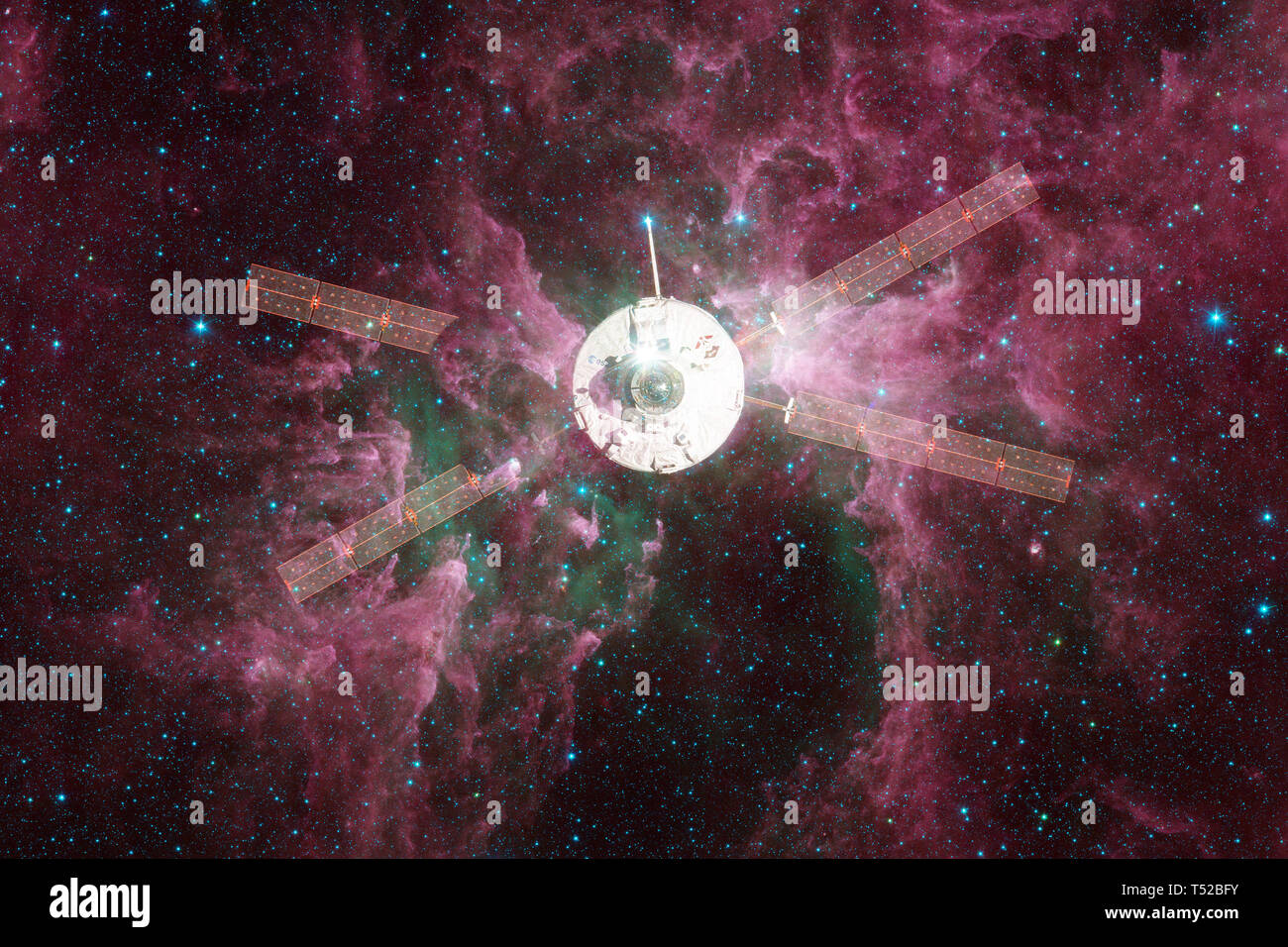 Spacecraft launch into space. Beauty of outer space. Billions of ...