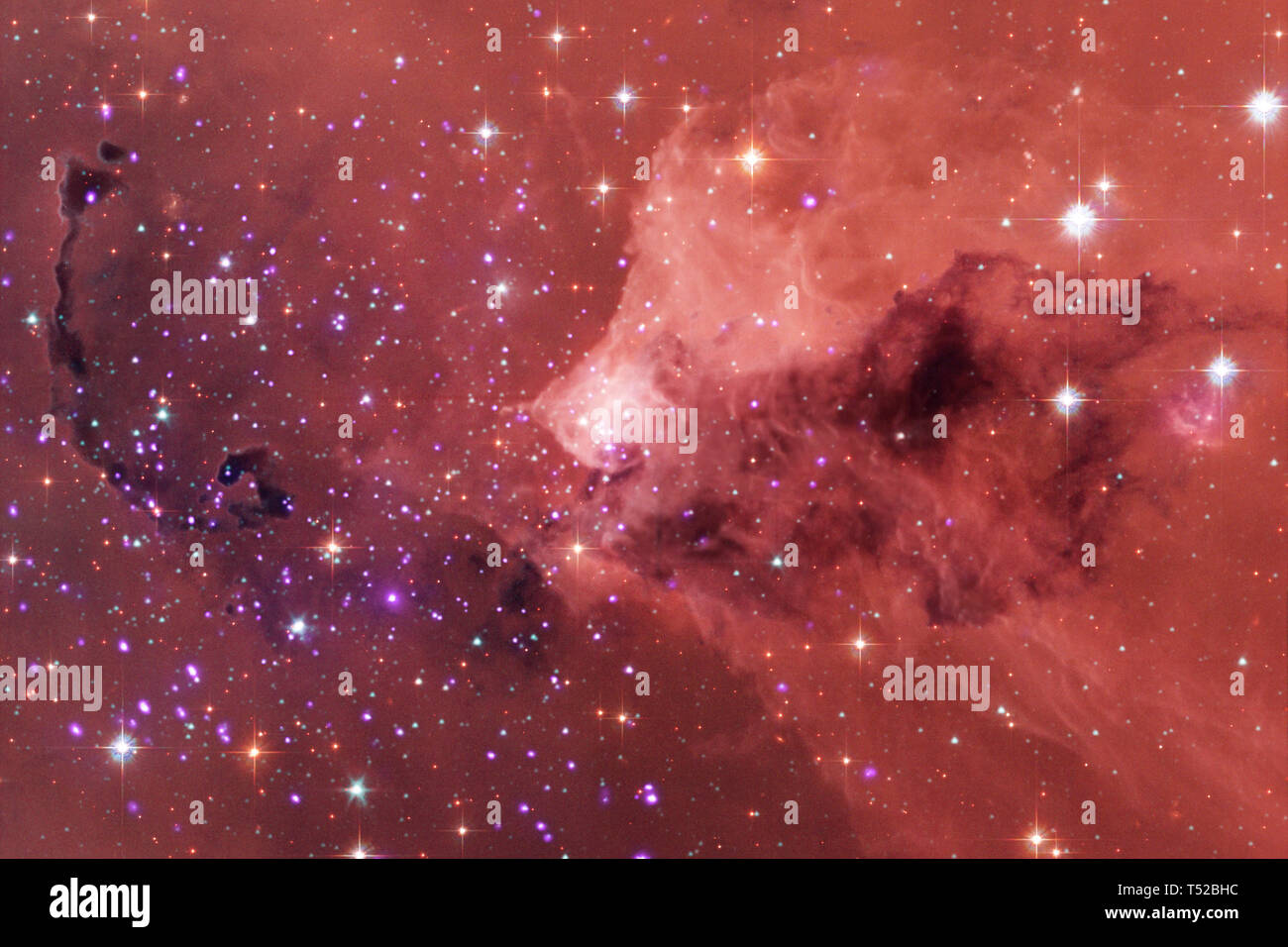 Outer space art. Nebulas, galaxies and bright stars in beautiful ...