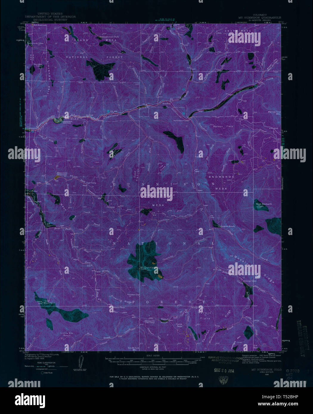 Gunnison colorado map hi-res stock photography and images - Alamy