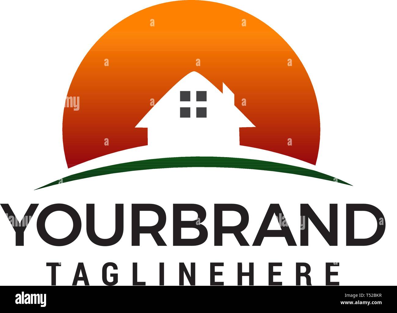 house sun logo design concept template vector Stock Vector Image & Art ...