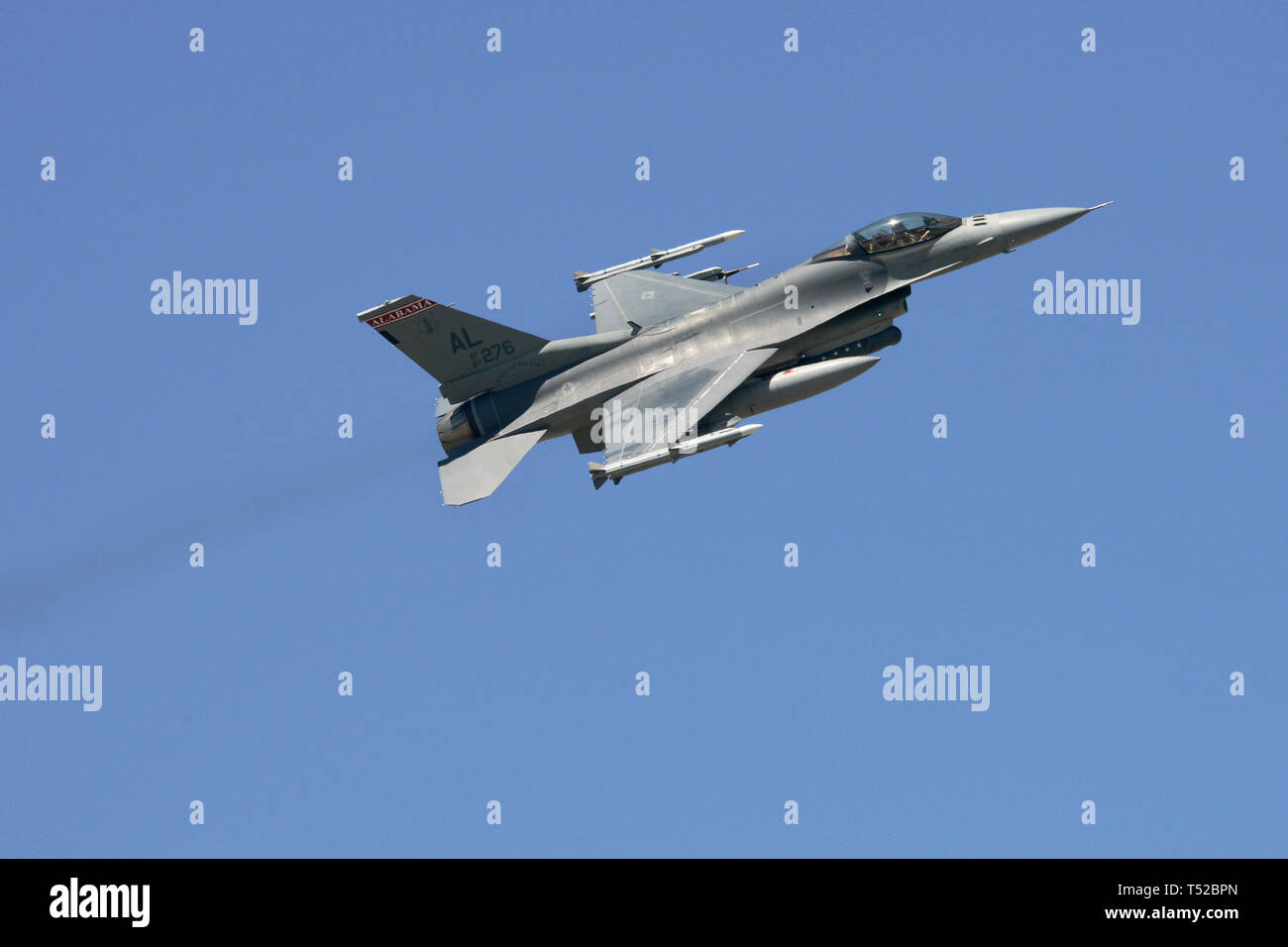 A U.S. Air Force F-16 Falcon assigned to the 100th Fighter Squadron ...