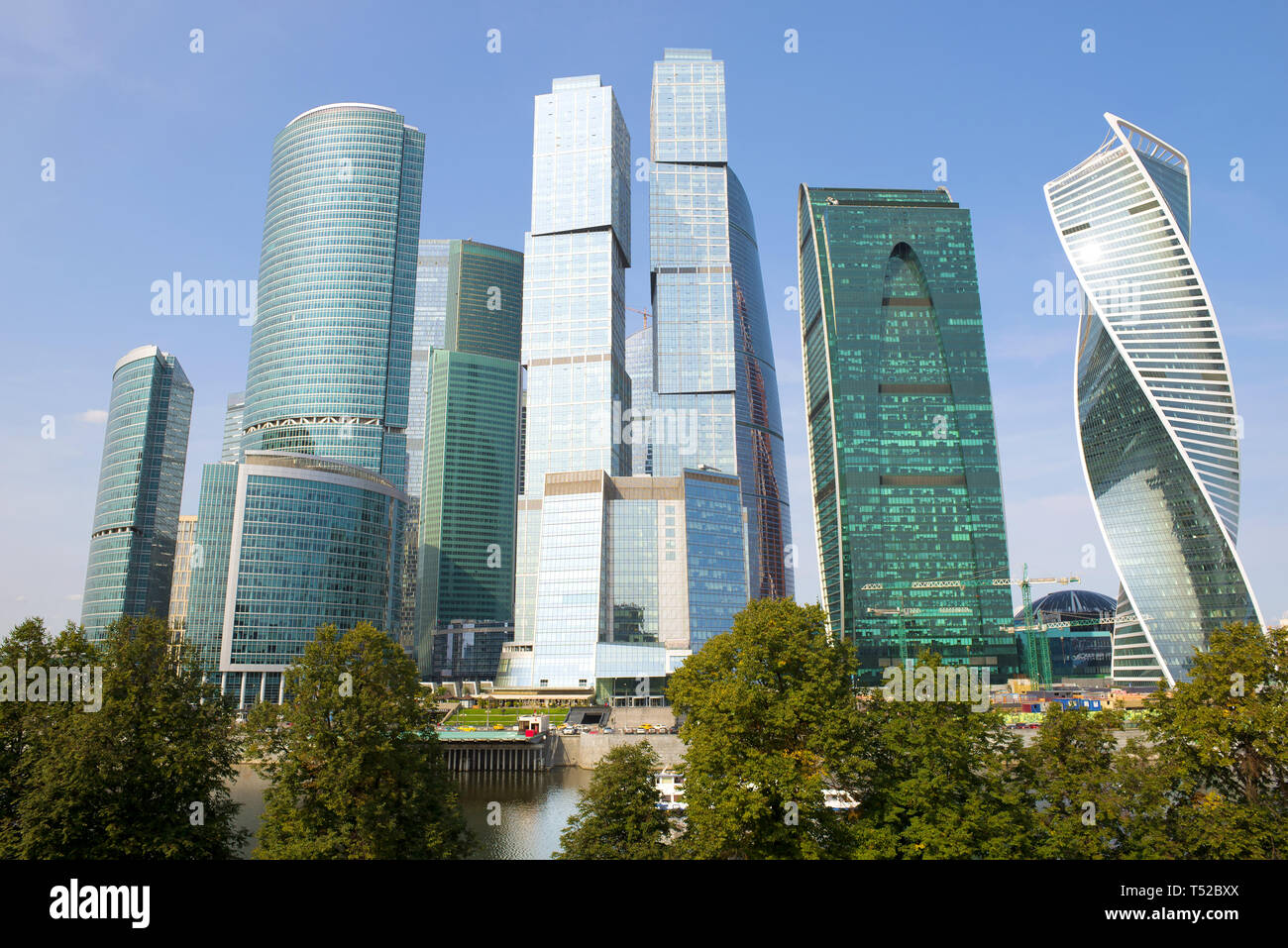 MOSCOW, RUSSIA - SEPTEMBER 01, 2018: View of the towers of the Moscow ...