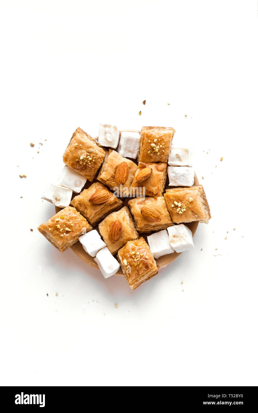 Baklava and Turkish Delights. Arabic Ramadan Dessert Baklava with nuts ...