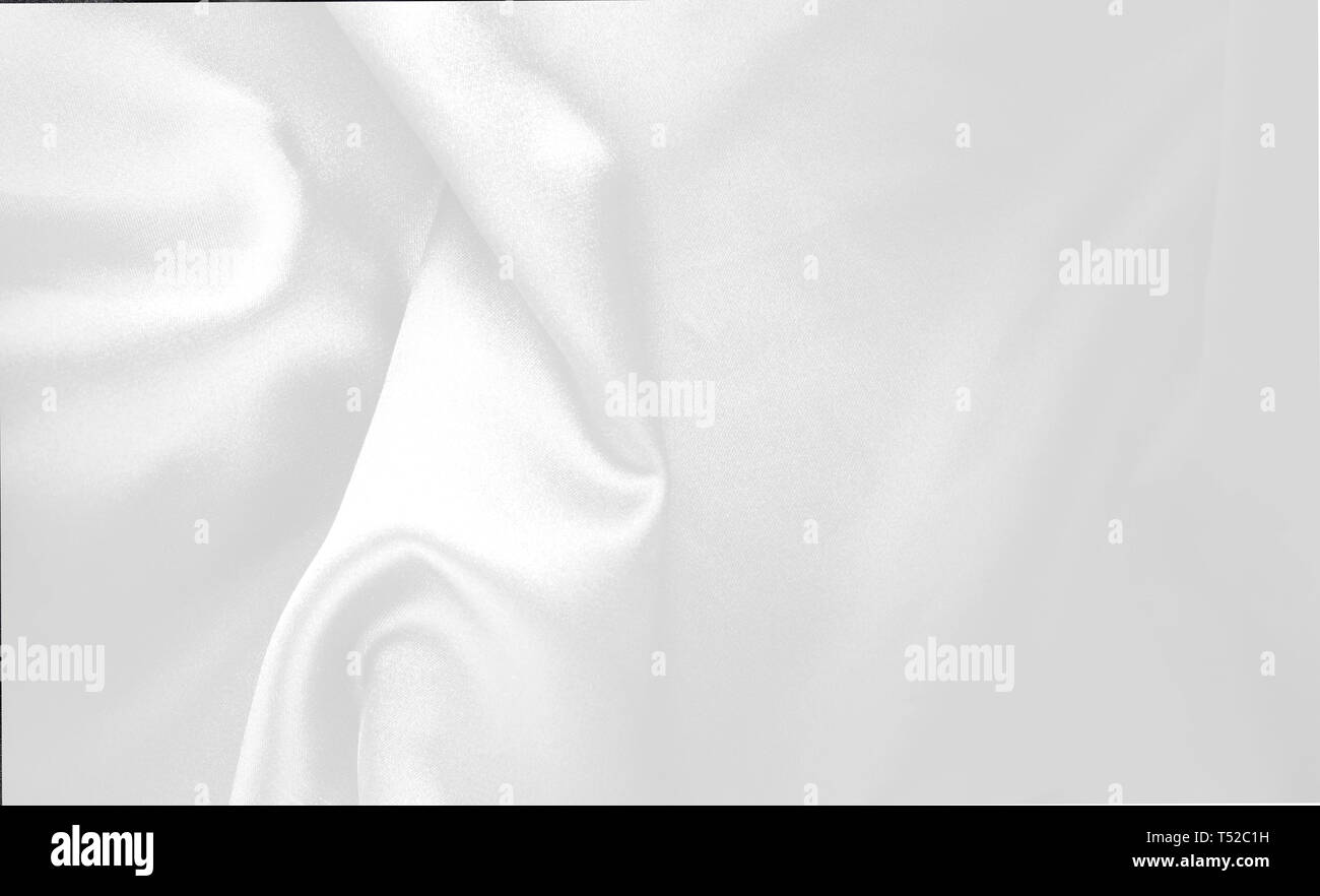 white texture - light wavy glossy silk drapery Stock Photo - Alamy