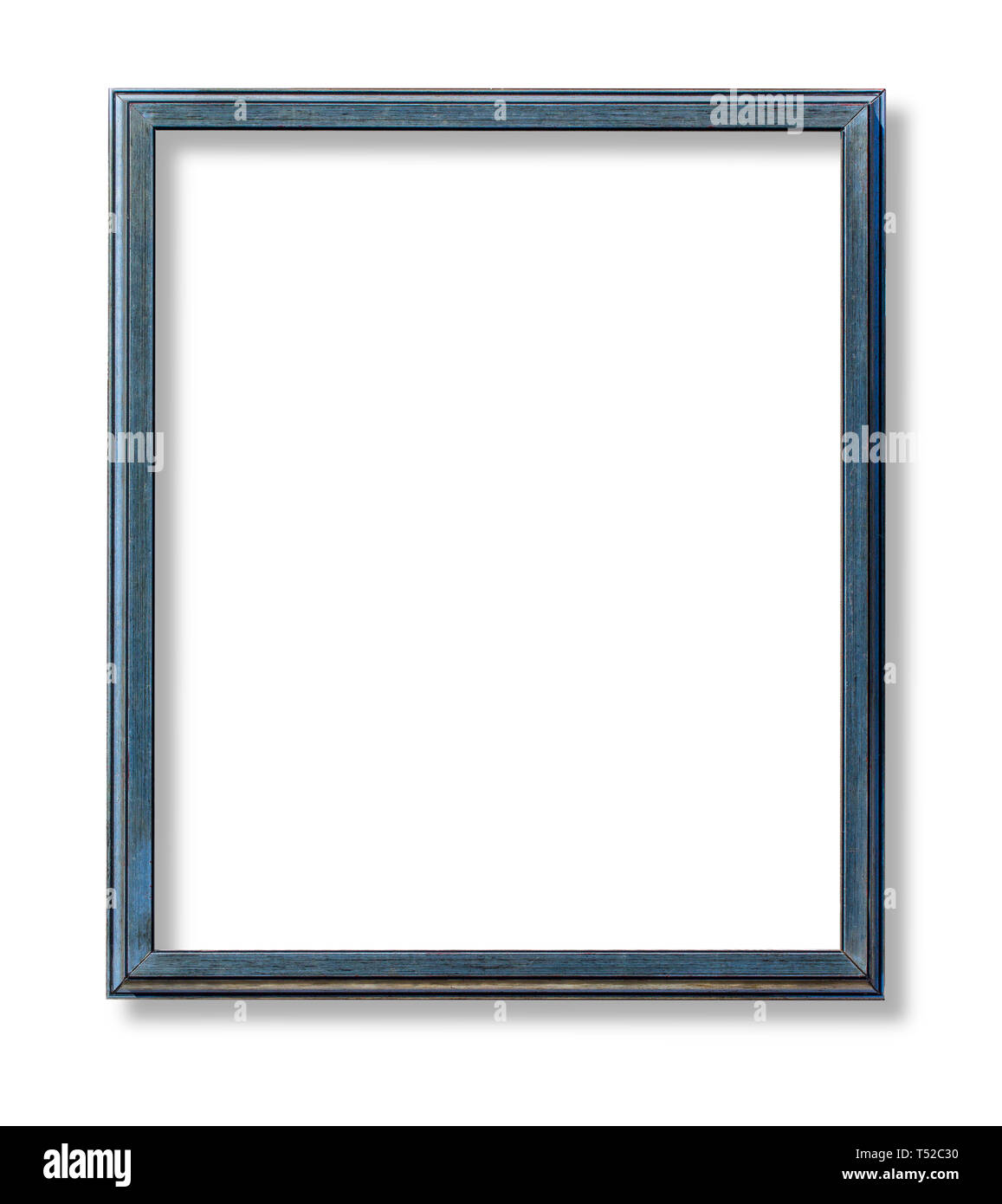 blue wooden frame isolated on white background with clipping path Stock ...