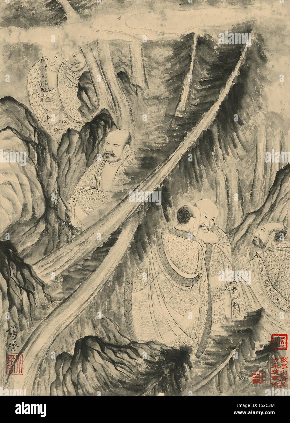 "Shi Tao Luo Han Bai Kai Album" is a work drawn by Shi Tao in his youth ...