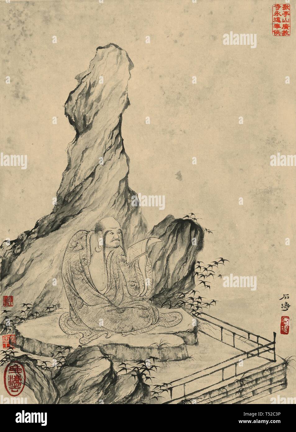 "Shi Tao Luo Han Bai Kai Album" is a work drawn by Shi Tao in his youth ...