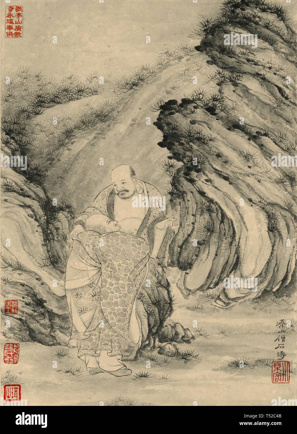 "Shi Tao Luo Han Bai Kai Album" is a work drawn by Shi Tao in his youth ...