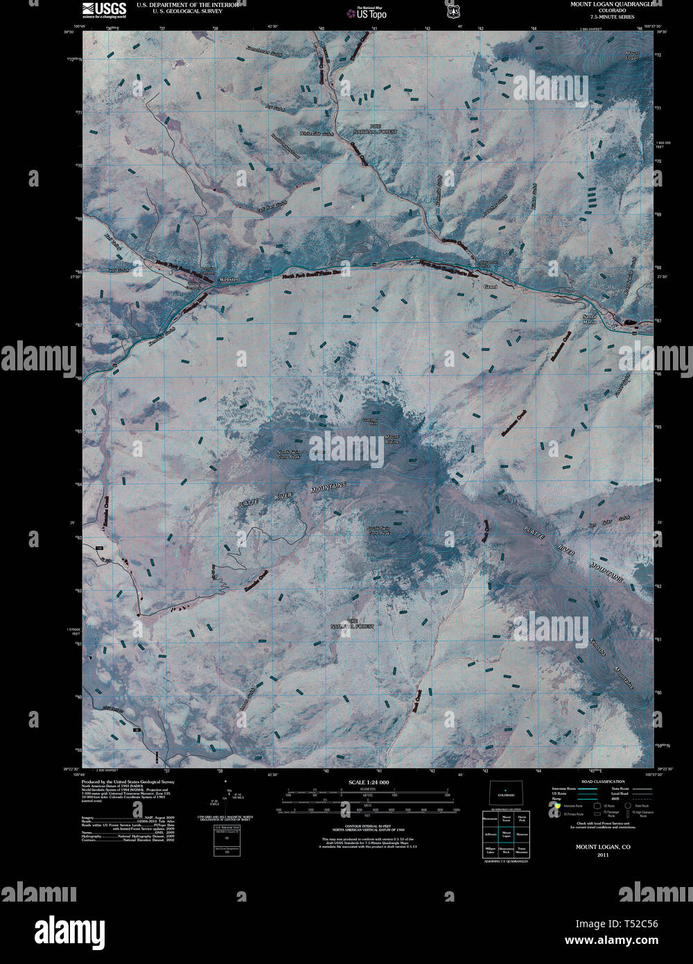 Logan colorado map hi-res stock photography and images - Alamy