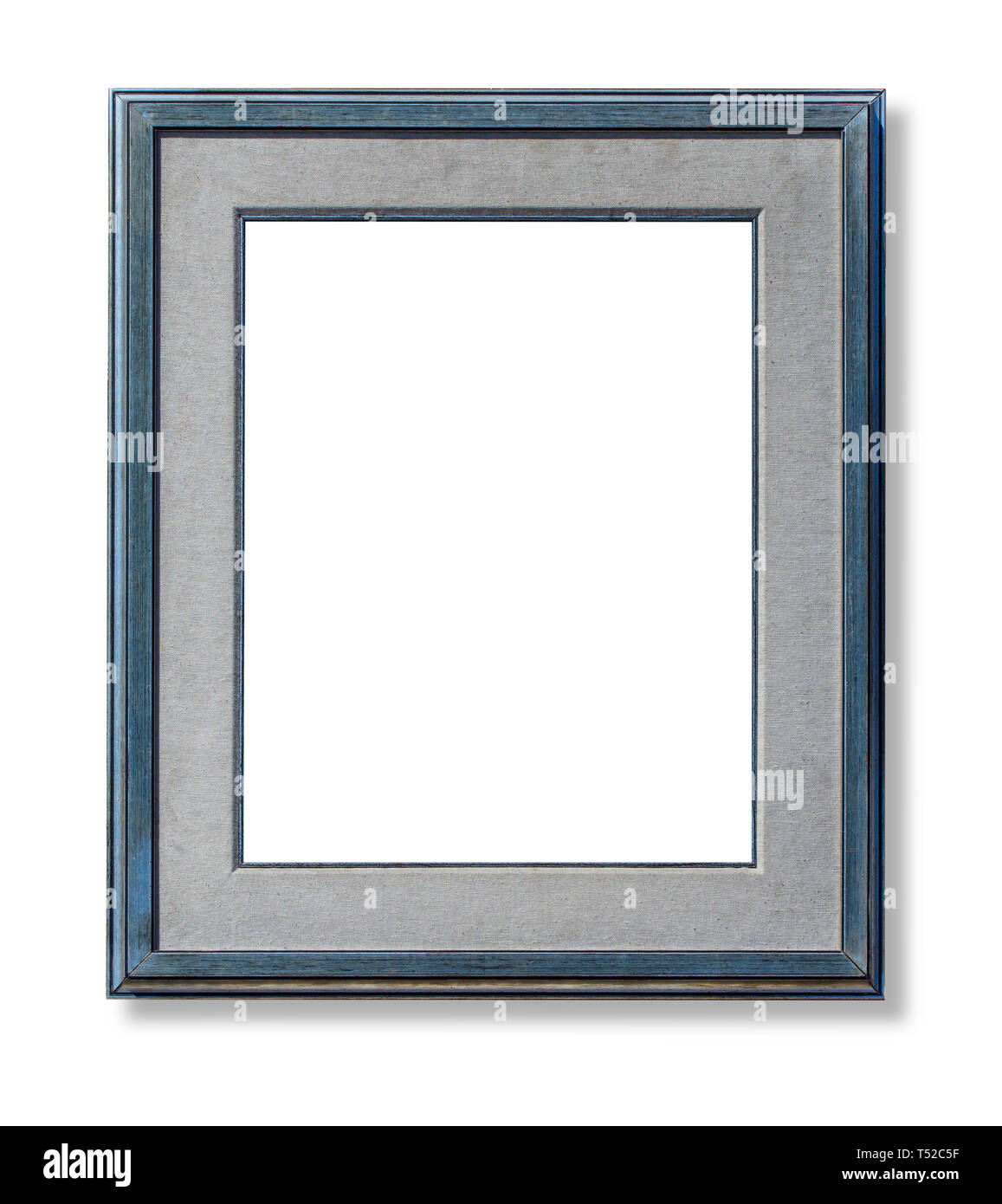 blue wooden frame isolated on white background with clipping path Stock ...