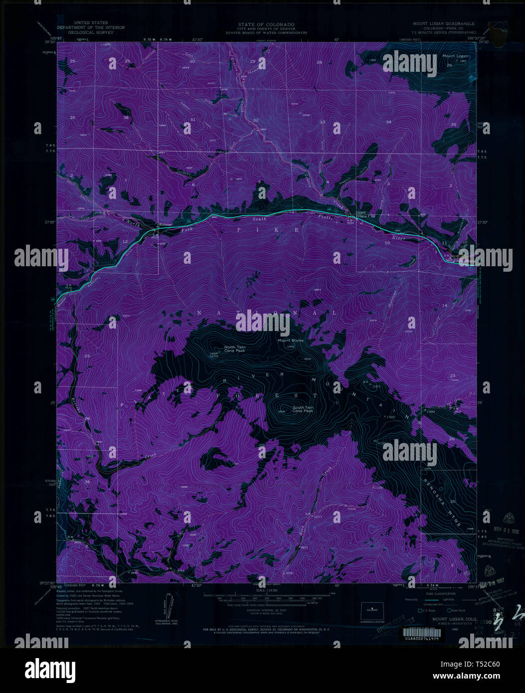 Logan colorado map hi-res stock photography and images - Alamy