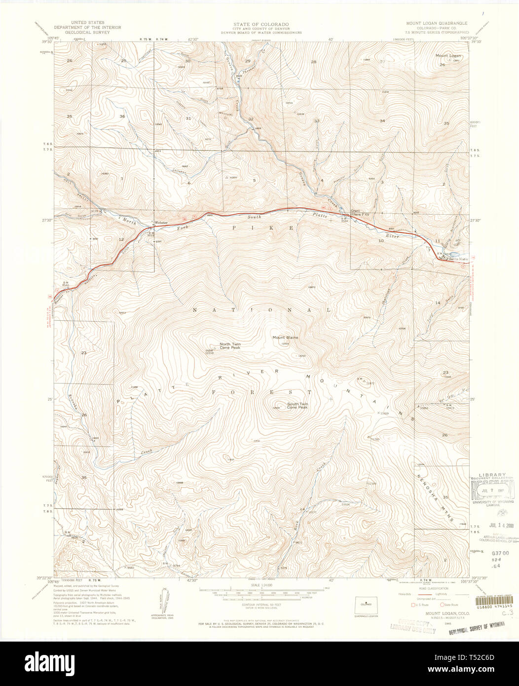 Logan colorado map hi-res stock photography and images - Alamy