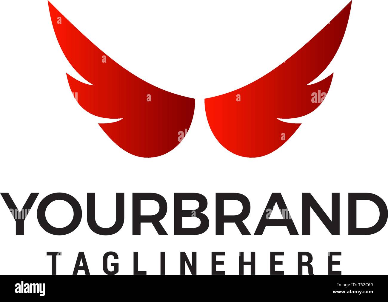 wings logo design concept template vector Stock Vector Image & Art - Alamy