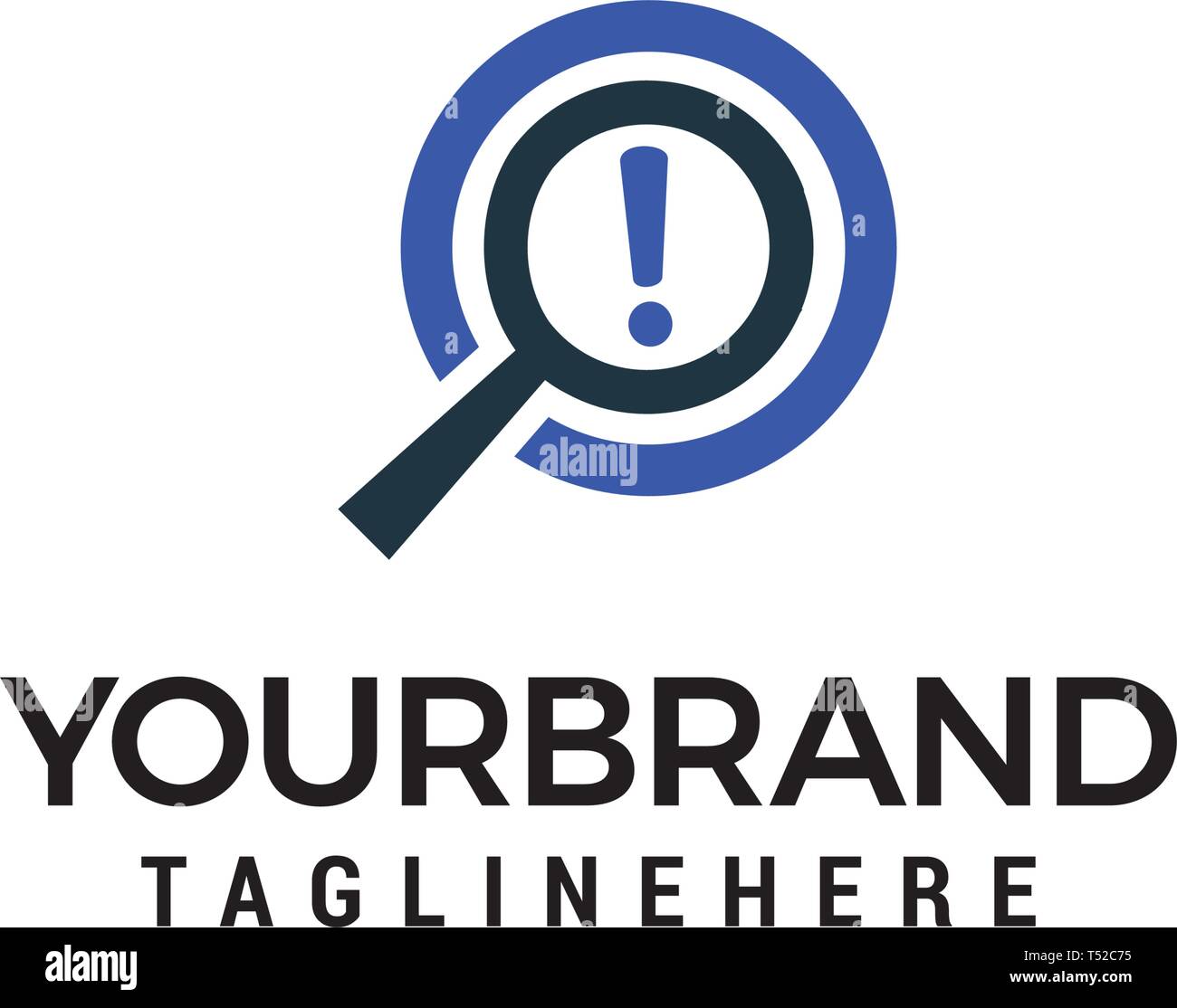 magnifer search logo design concept template vector Stock Vector Image ...