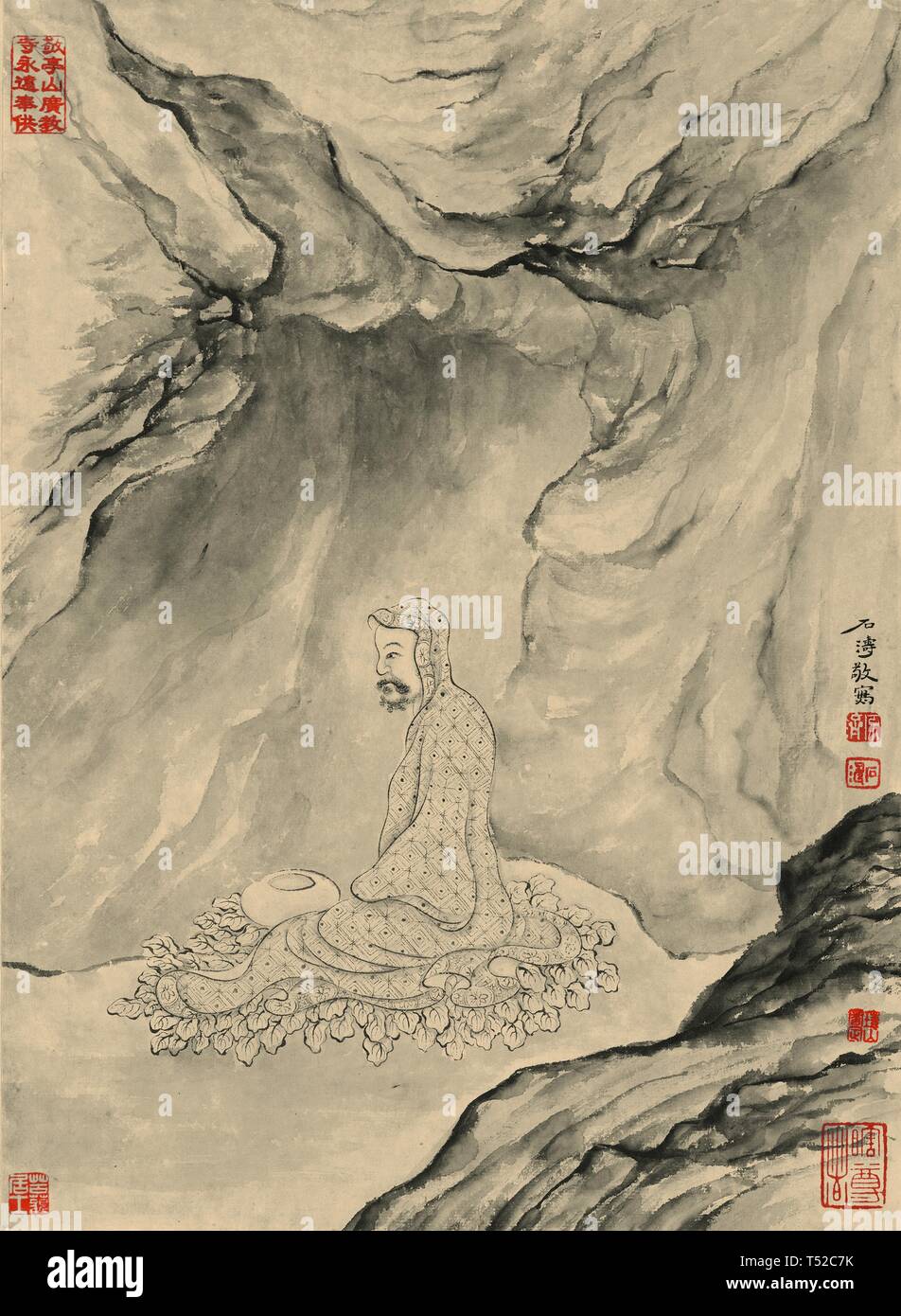 "Shi Tao Luo Han Bai Kai Album" is a work drawn by Shi Tao in his youth ...