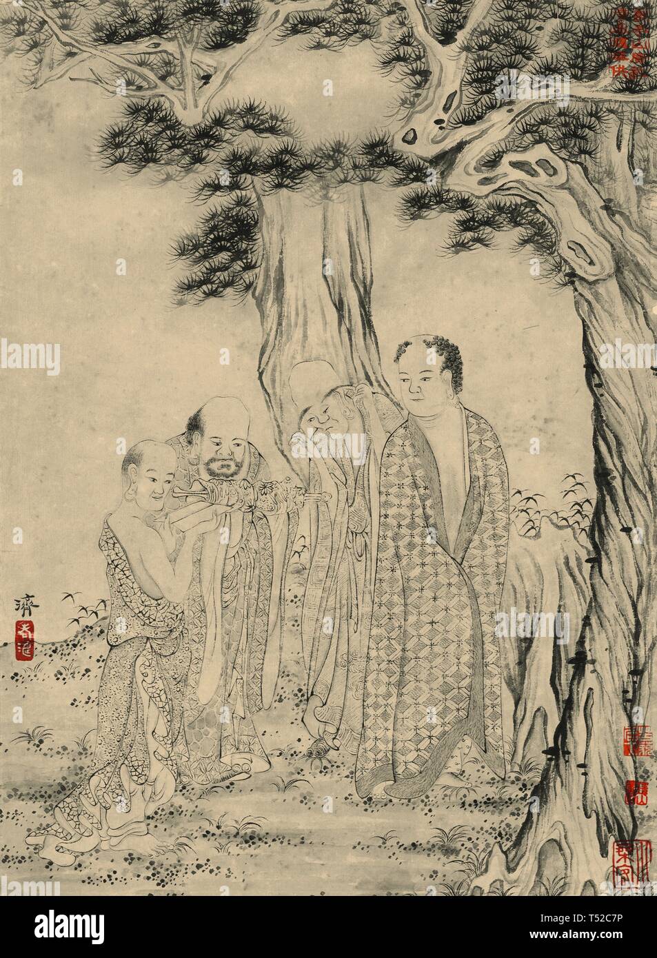 "Shi Tao Luo Han Bai Kai Album" is a work drawn by Shi Tao in his youth ...