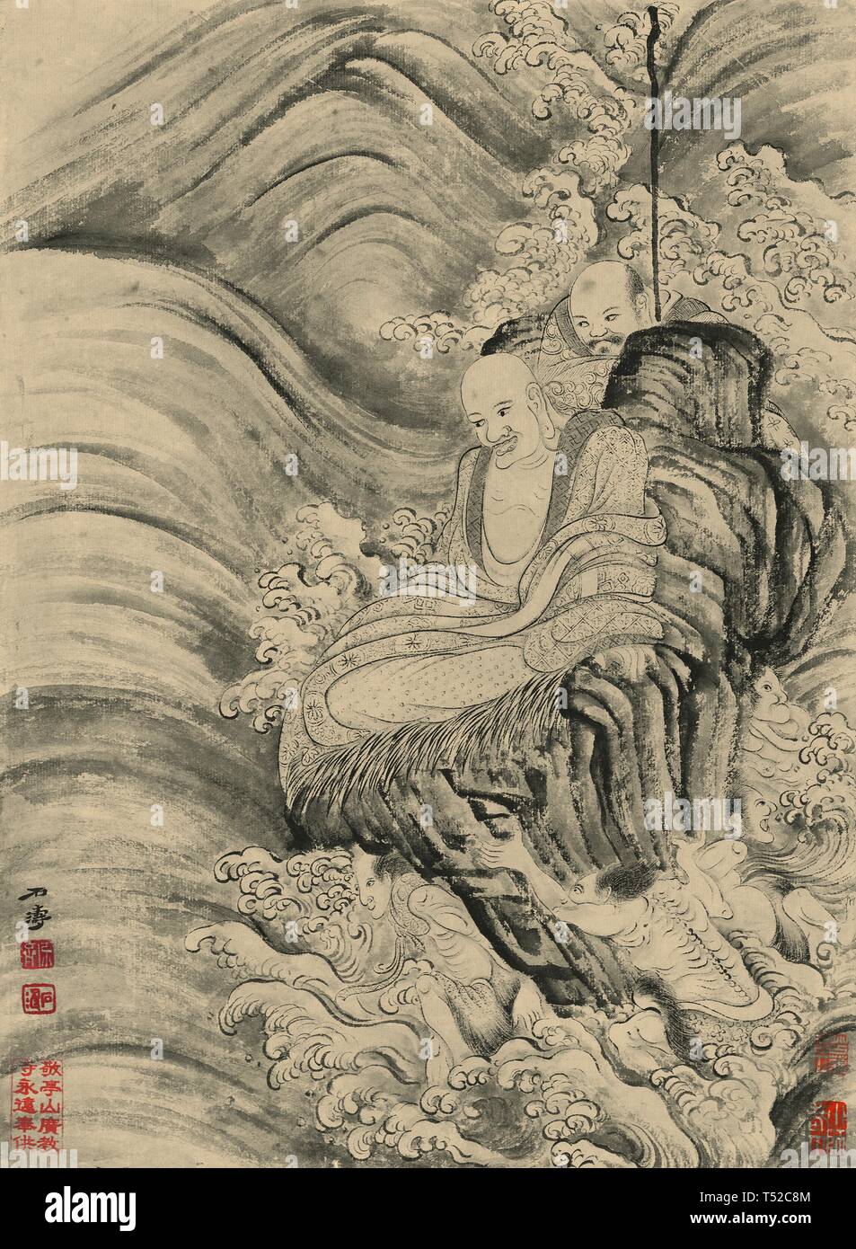 "Shi Tao Luo Han Bai Kai Album" is a work drawn by Shi Tao in his youth ...