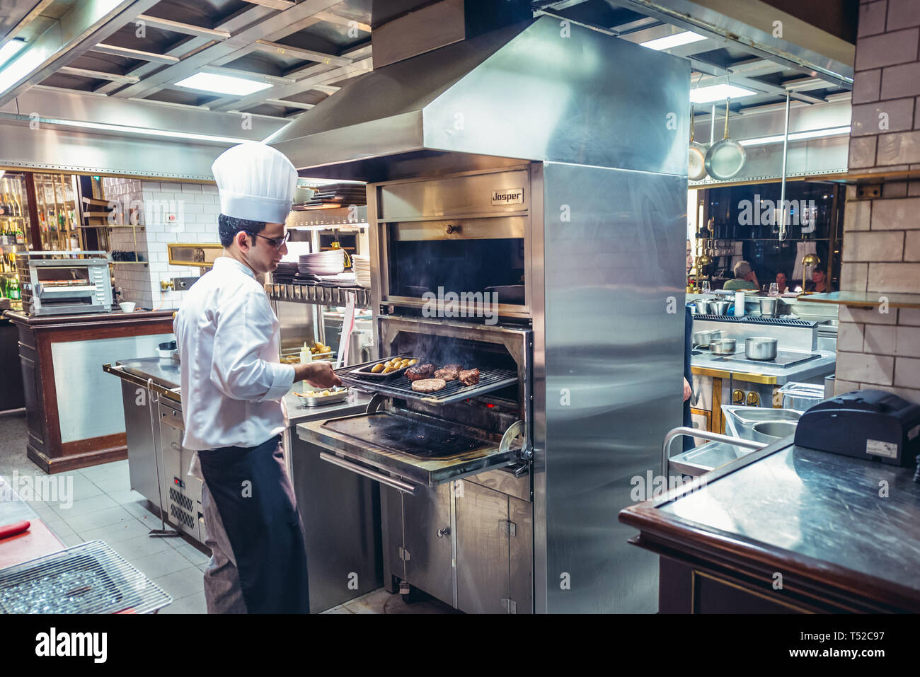 Kitchen in Salt grill restaurant in Fairmont Amman luxury hotel in ...