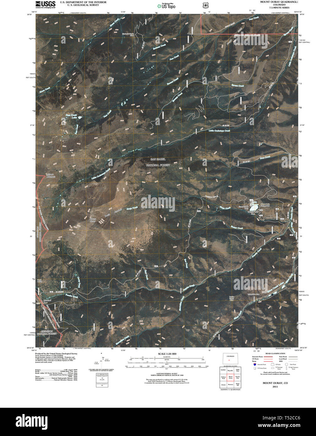 Ouray colorado map hi-res stock photography and images - Alamy