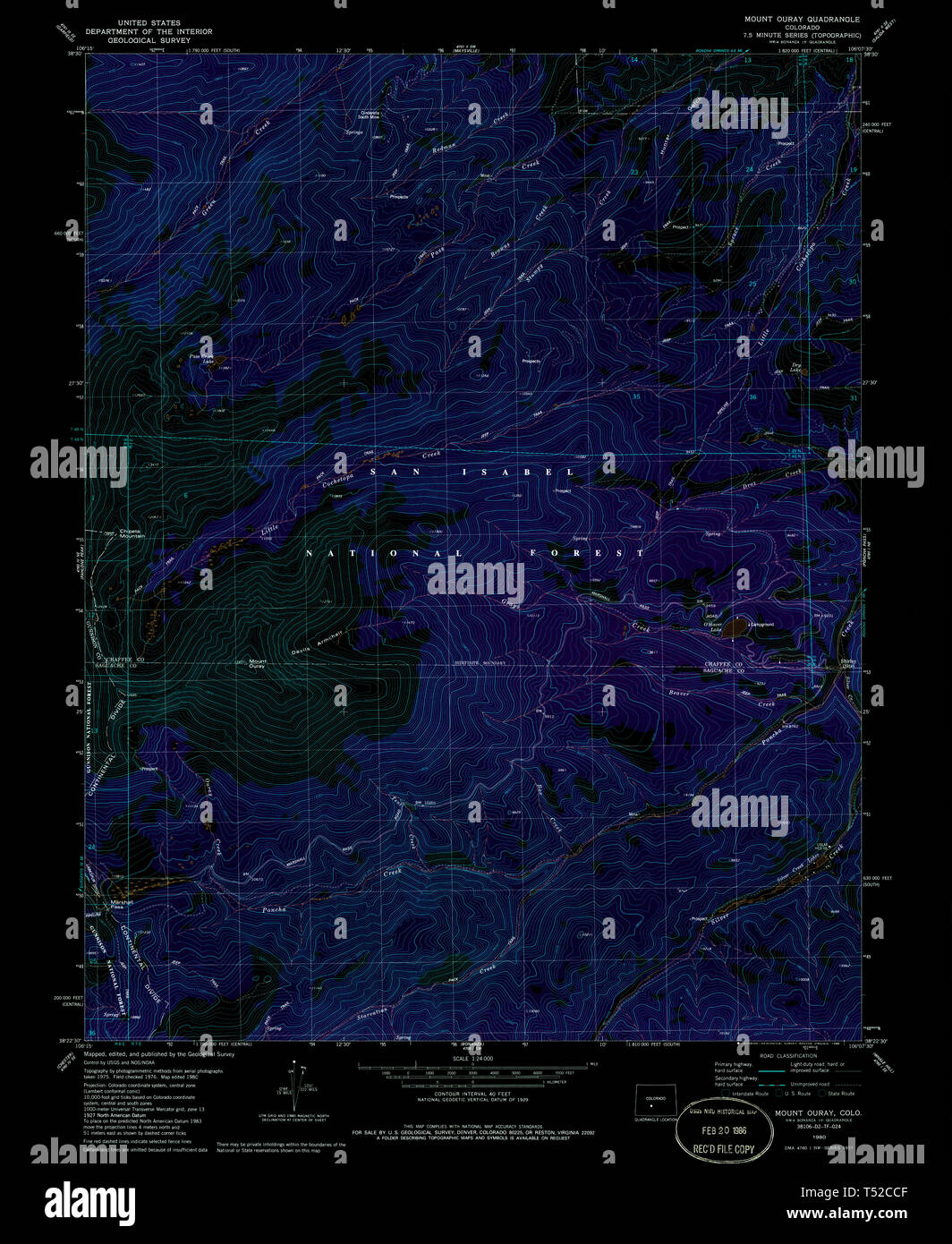 Ouray colorado map High Resolution Stock Photography and Images - Alamy