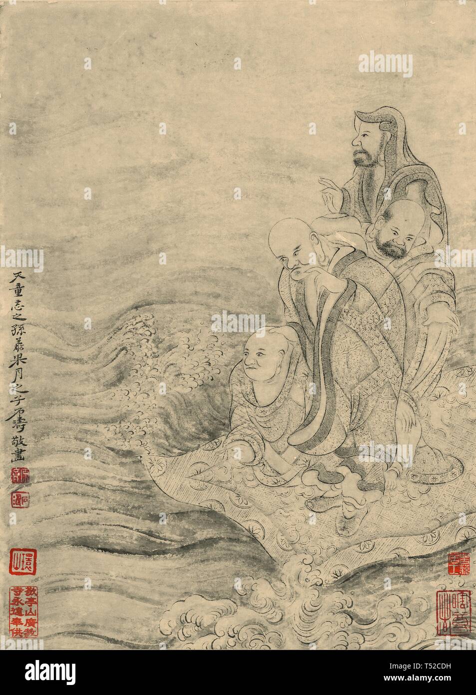 "Shi Tao Luo Han Bai Kai Album" is a work drawn by Shi Tao in his youth ...