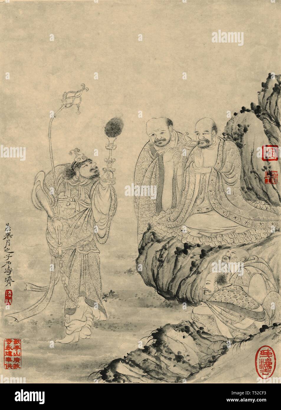 "Shi Tao Luo Han Bai Kai Album" is a work drawn by Shi Tao in his youth ...