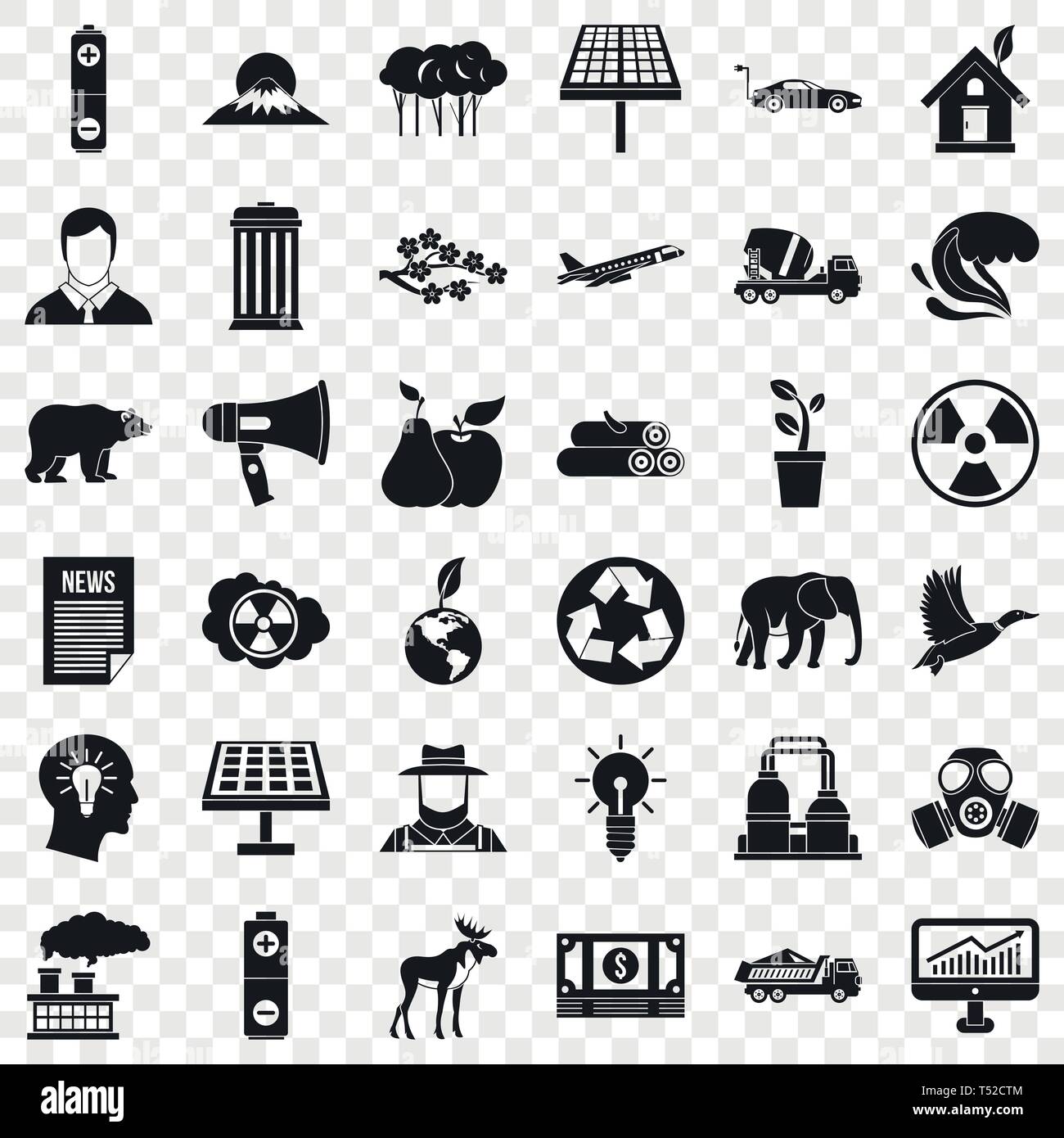 Earth care icons set, simple style Stock Vector Image & Art - Alamy