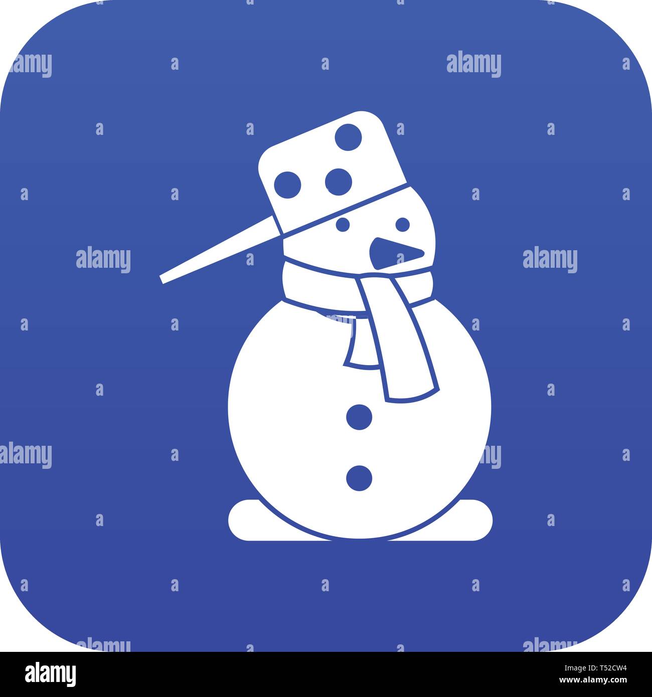 Snowman icon digital blue Stock Vector Image & Art - Alamy