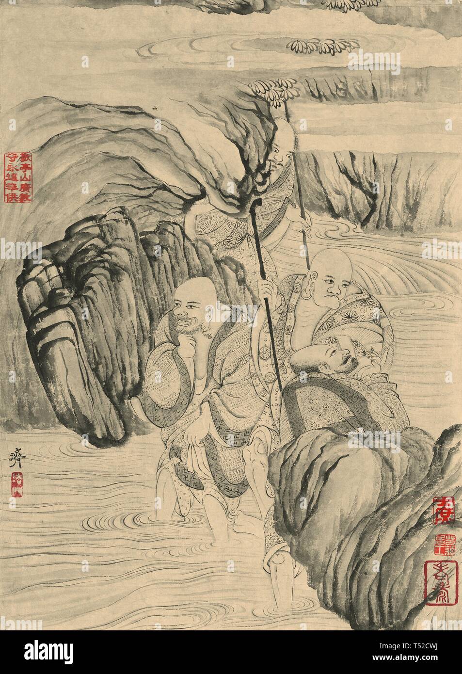 "Shi Tao Luo Han Bai Kai Album" is a work drawn by Shi Tao in his youth ...