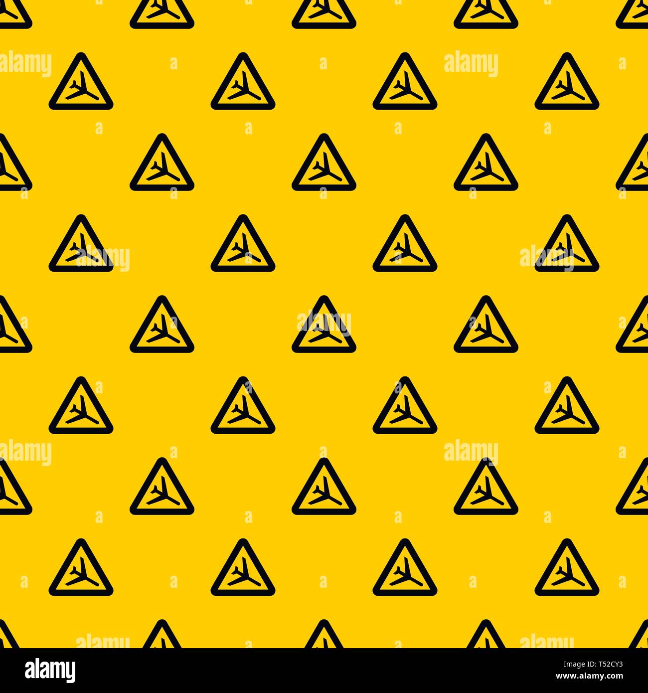 Warning sign of low flying aircraft pattern vector Stock Vector Image ...