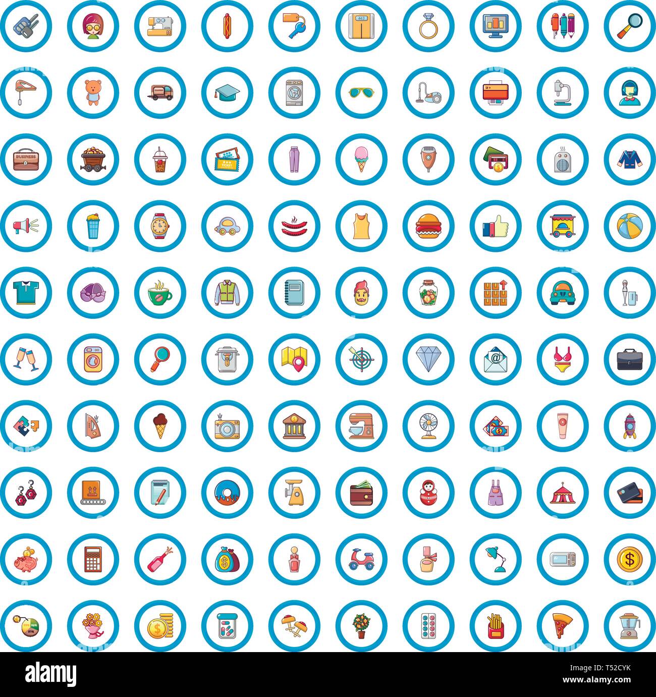 100 trading icons set, cartoon style Stock Vector Image & Art - Alamy