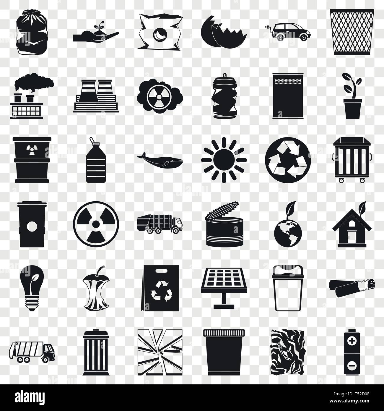 Recycling icons set, simple style Stock Vector Image & Art - Alamy
