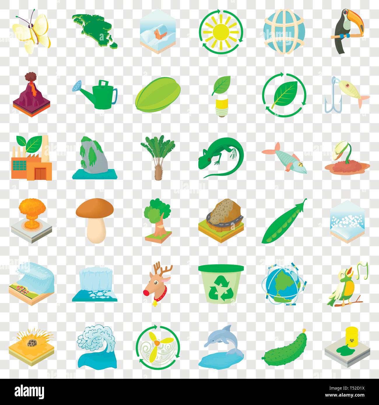Recycling icons set, cartoon style Stock Vector Image & Art - Alamy