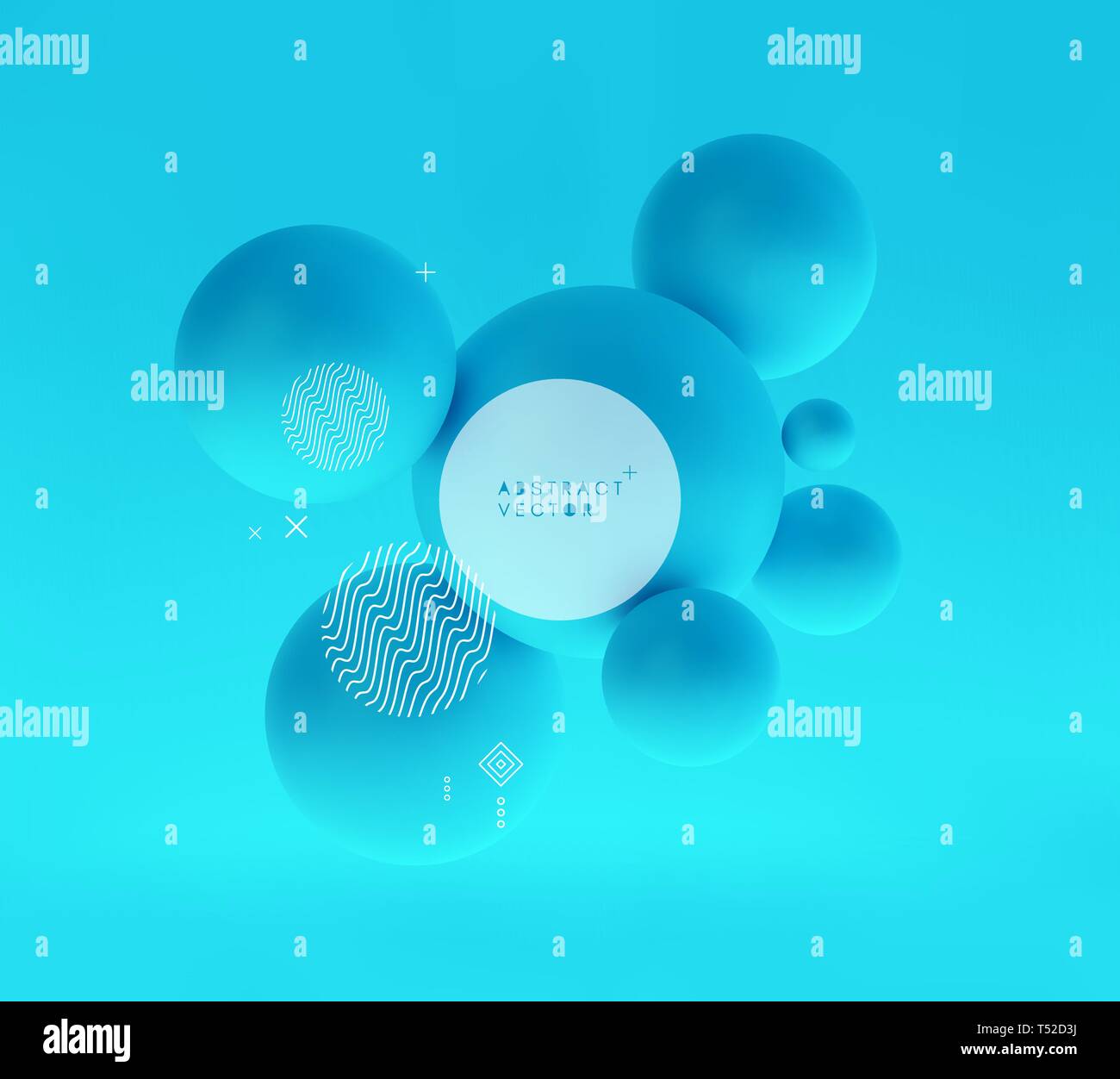 Molecule. 3D concept illustration. Vector template Stock Vector Image ...