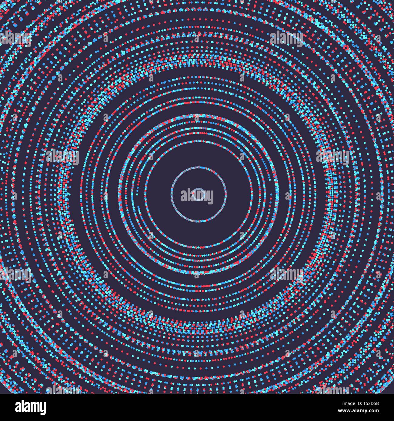Array With Dynamic Particles Of Small Particles In Circle Modern Science And Technology Element