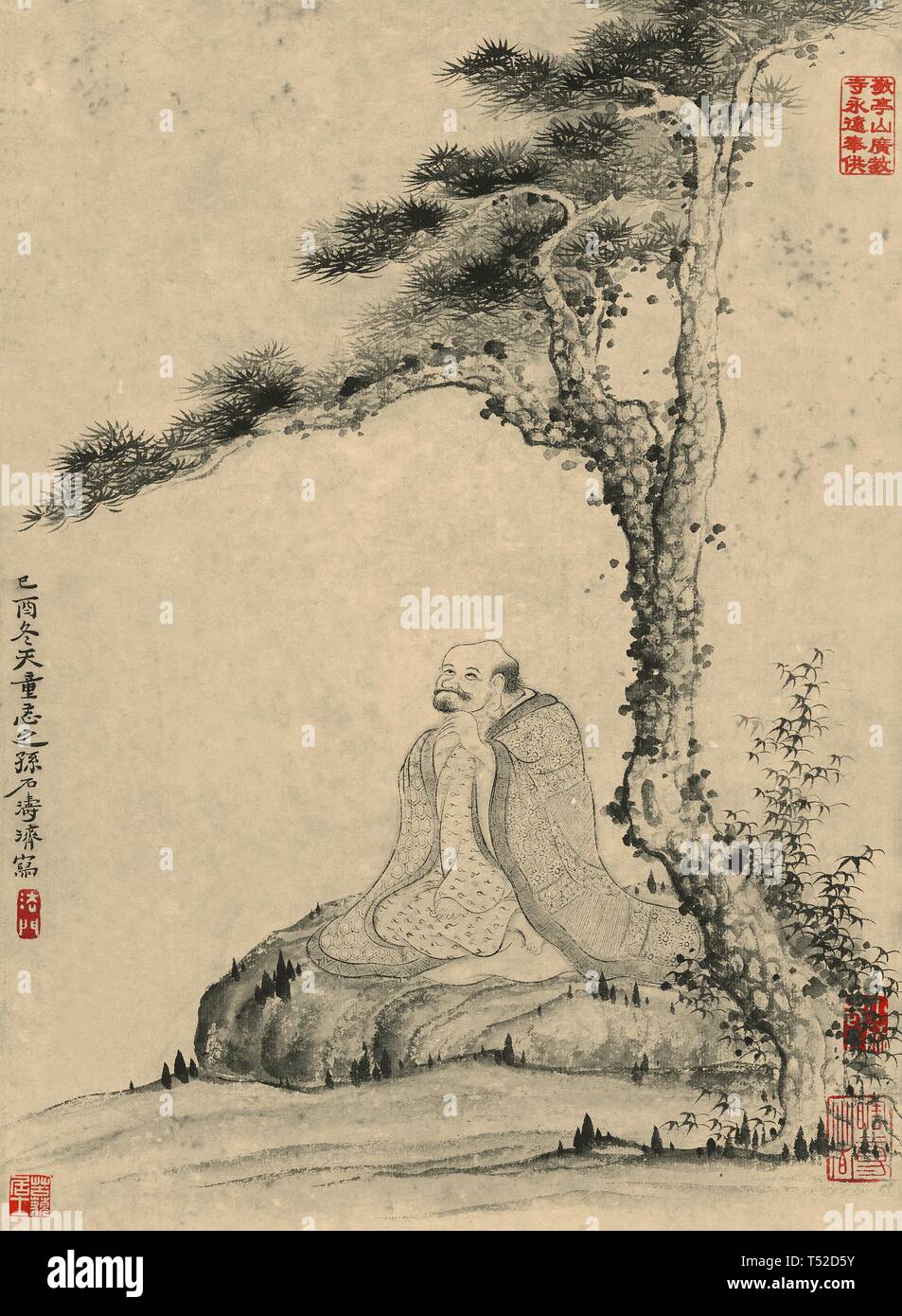 "Shi Tao Luo Han Bai Kai Album" is a work drawn by Shi Tao in his youth ...