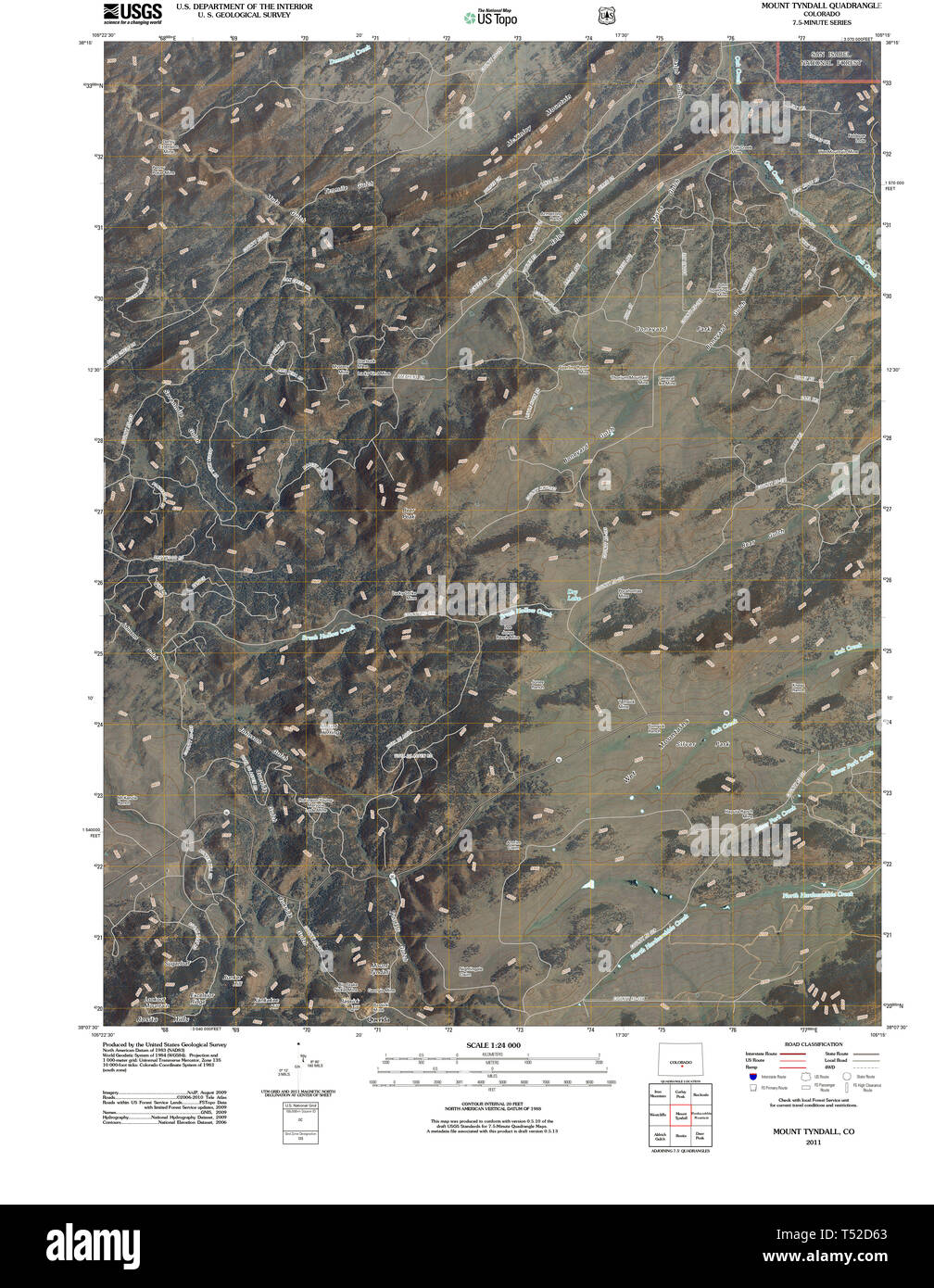 Map of tyndall hi-res stock photography and images - Alamy