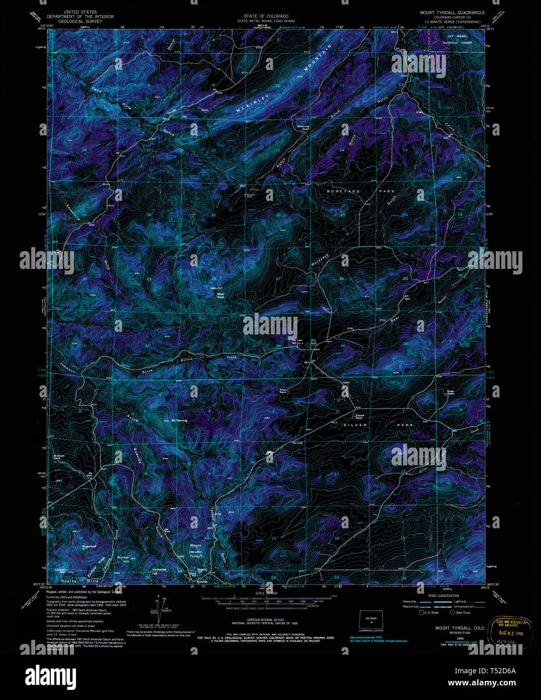Map of tyndall hi-res stock photography and images - Alamy