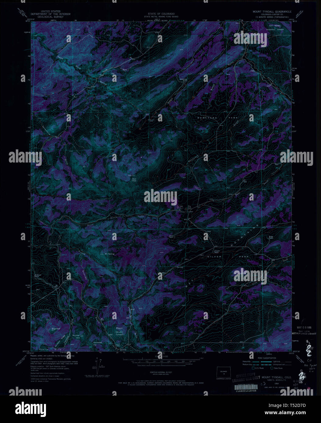 Map of tyndall hi-res stock photography and images - Alamy