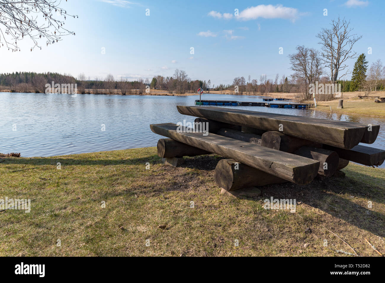 restin area in beautiful nature in Sweden Stock Photo - Alamy