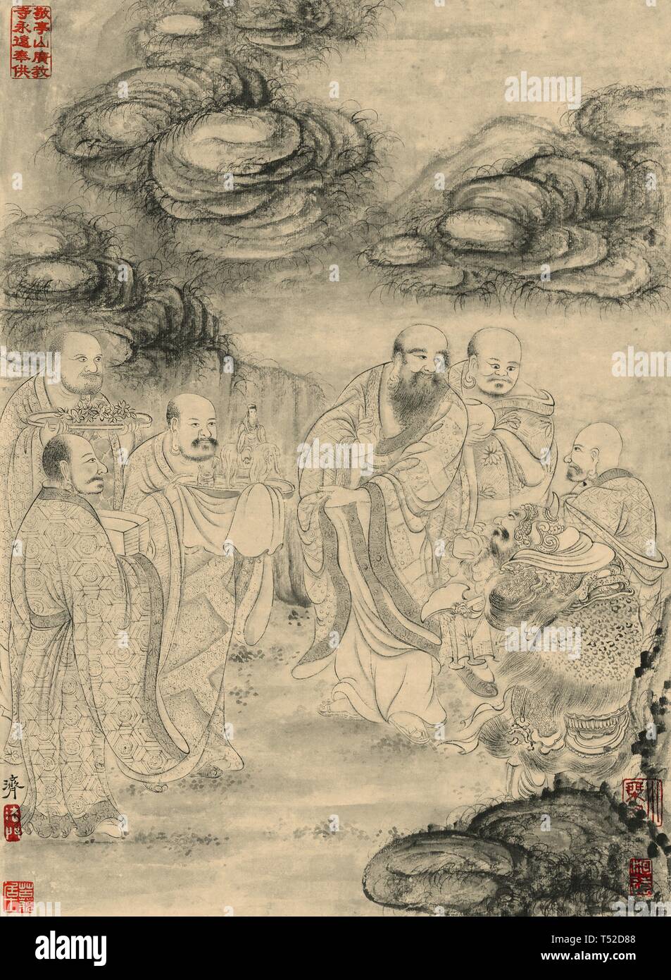 "Shi Tao Luo Han Bai Kai Album" is a work drawn by Shi Tao in his youth ...