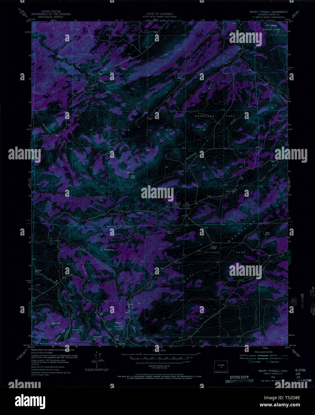 Map of tyndall hi-res stock photography and images - Alamy