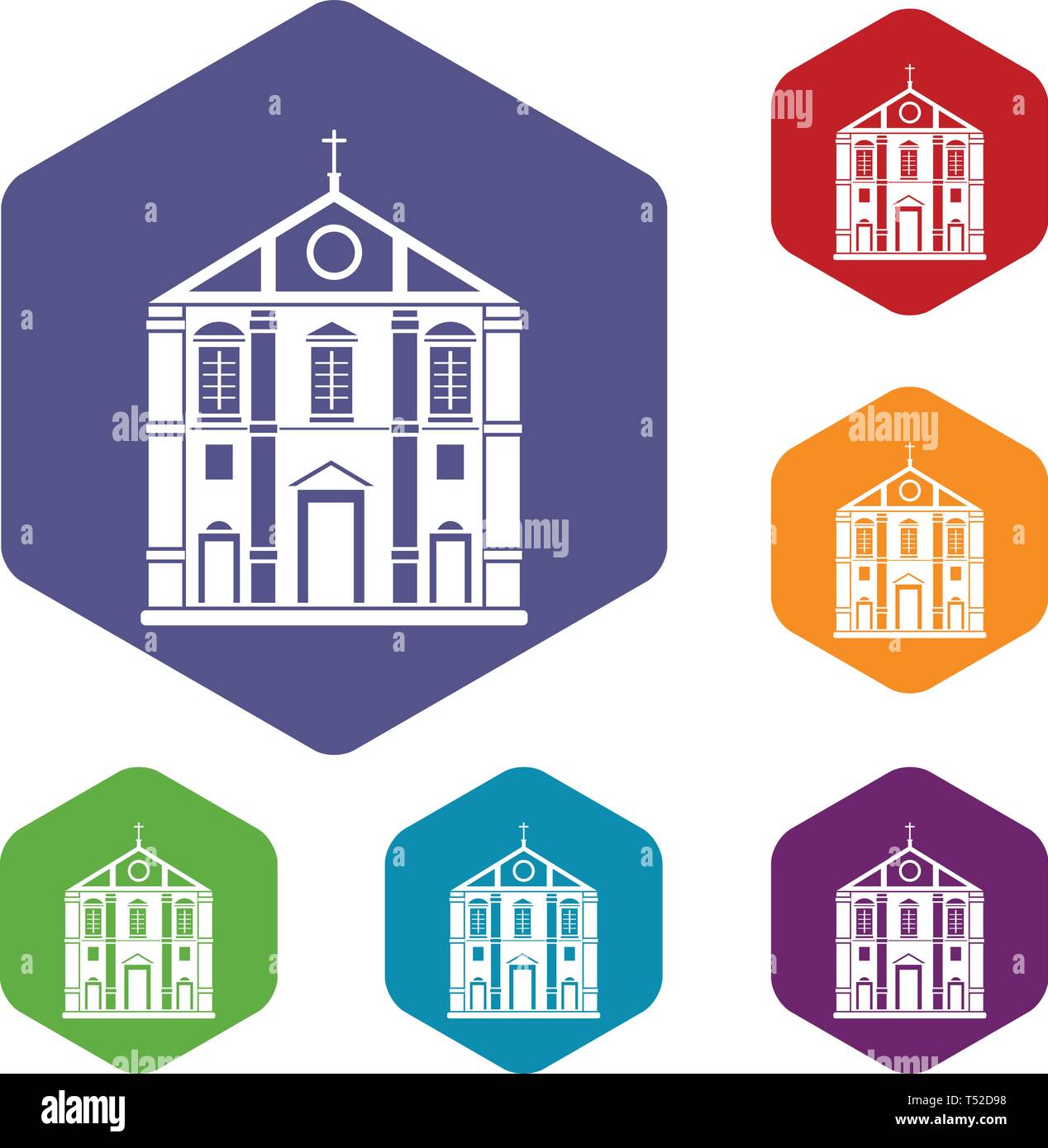 Church icons vector hexahedron Stock Vector Image & Art - Alamy
