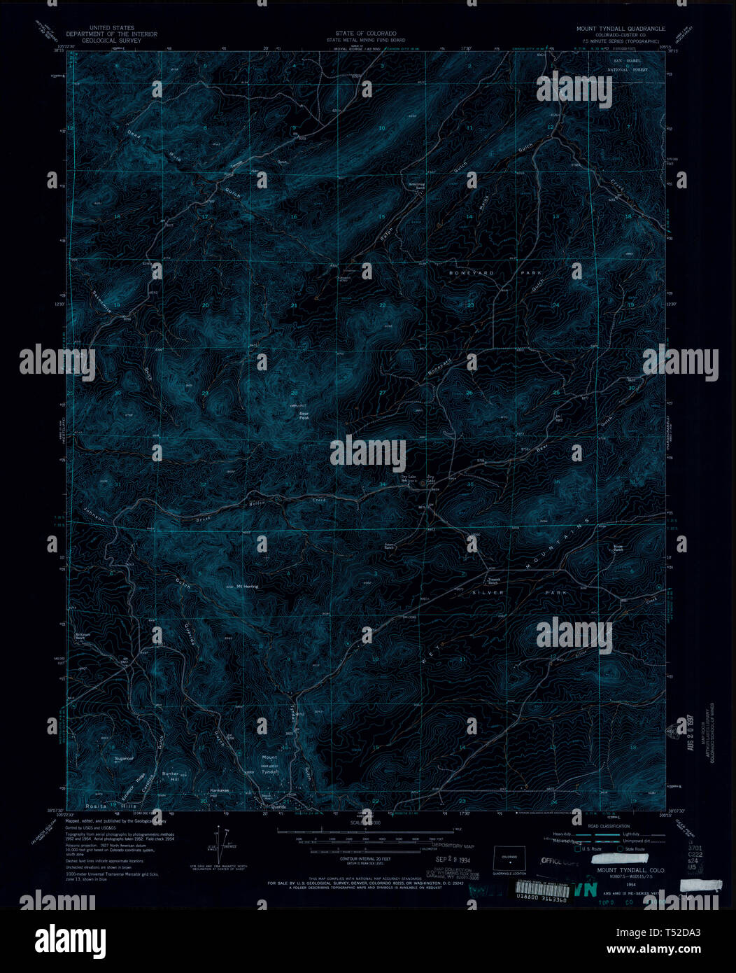 Map of tyndall hi-res stock photography and images - Alamy