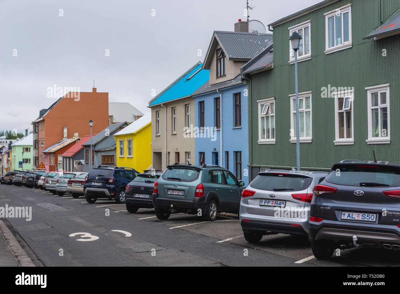 Street in Reykjavik, capital city of Iceland Stock Photo - Alamy