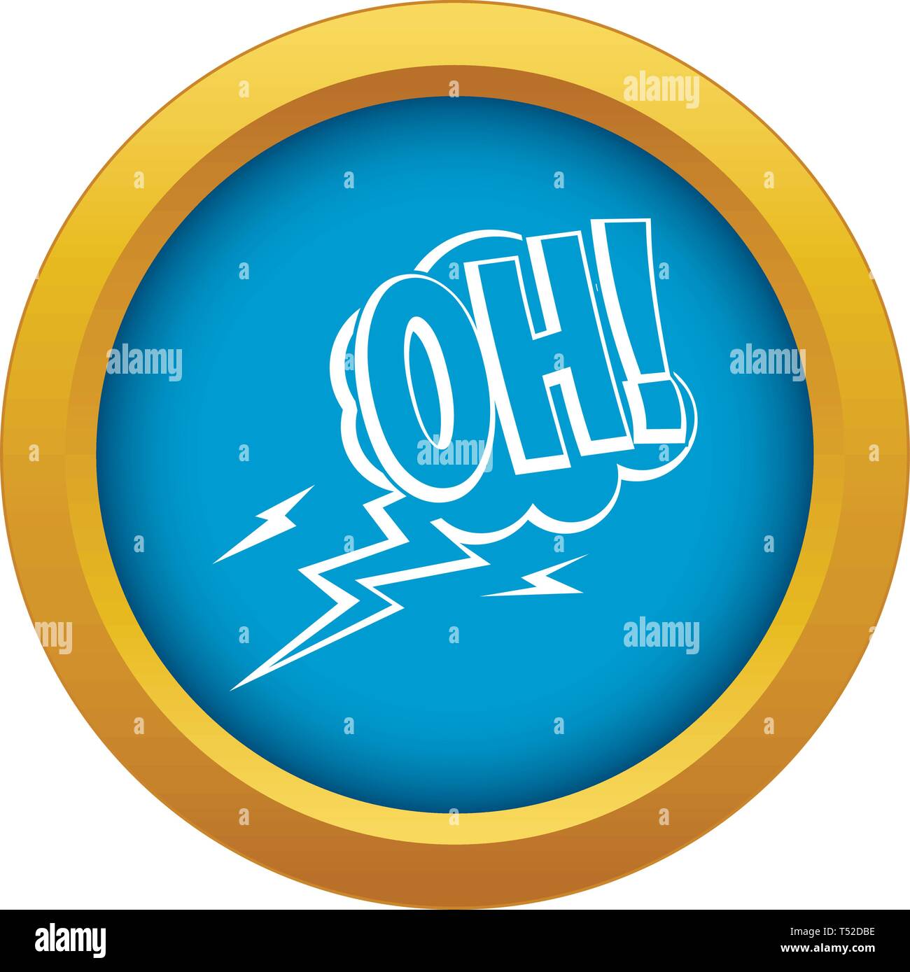 Oh, speech bubble icon blue vector isolated Stock Vector Image & Art ...