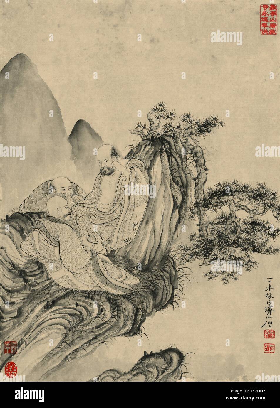 "Shi Tao Luo Han Bai Kai Album" is a work drawn by Shi Tao in his youth ...